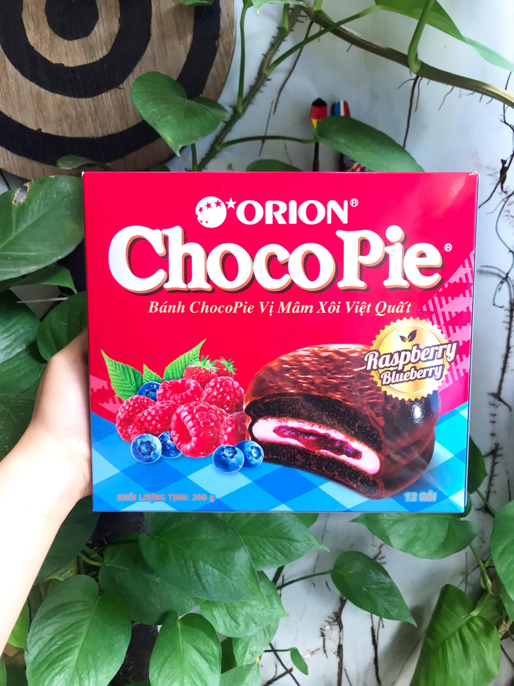 Bánh Choco Pie Orion Vị Mâm Xôi Việt Quất (Hộp 12) | Shopee Việt Nam