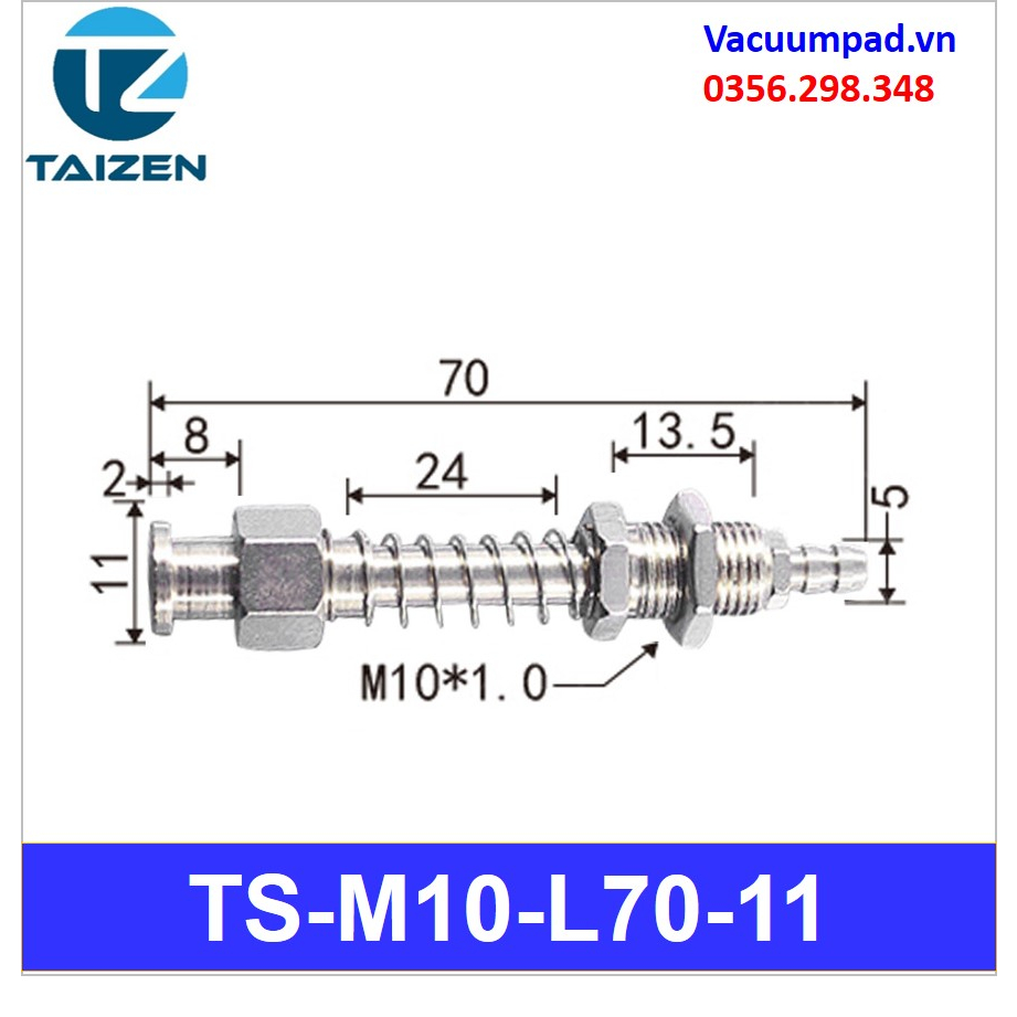 Thân giác hút chân không TS/TL-11, ren M10/M12 (đầu lắp 11mm) | Shopee ...