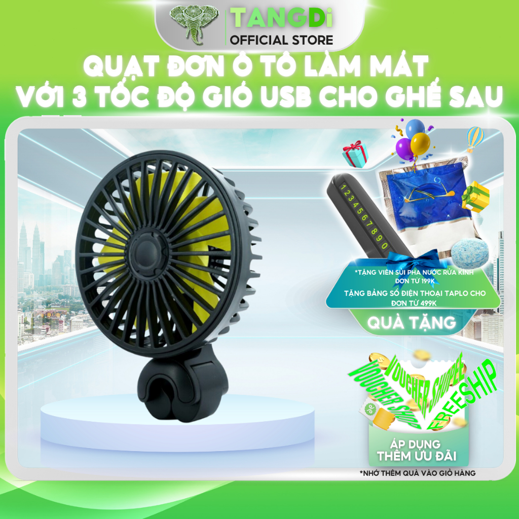 [Mã ICBFRI15 giảm 15K đơn 99K] Quạt đơn Ô Tô Làm Mát Với 3 Tốc Độ Gió ...