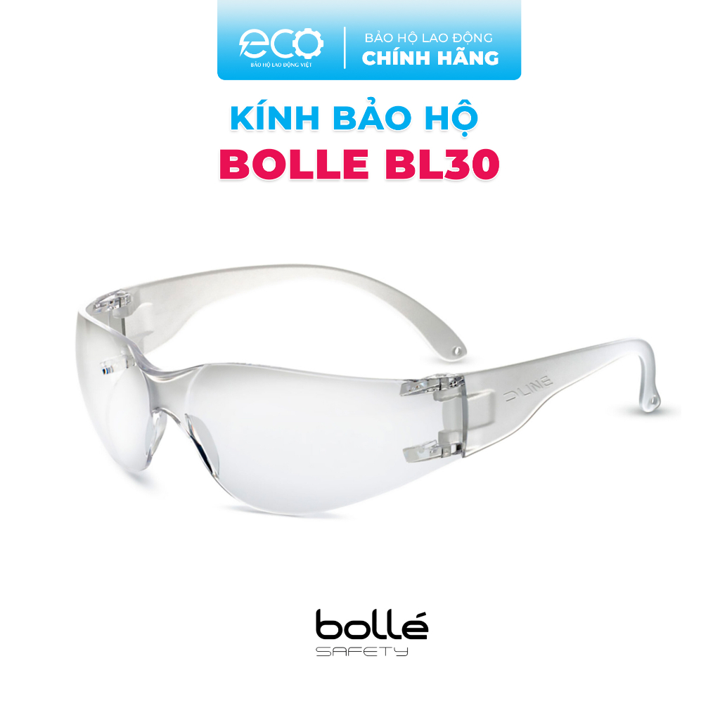 Mắt kính bảo hộ Bolle BL30 tròng trắng chống trầy, chống đọng sương ...