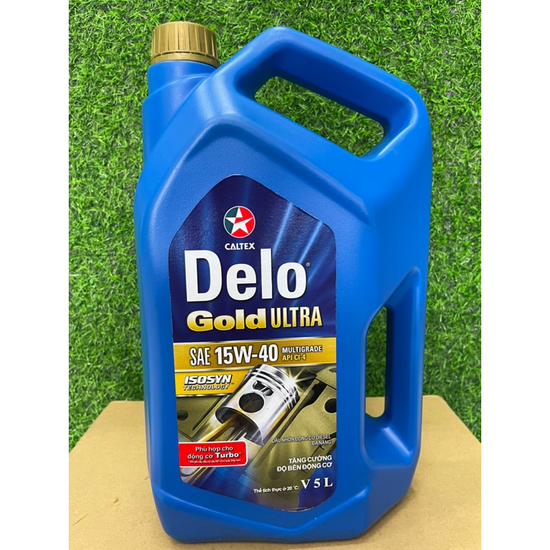 [ HÀNG CHÍNH HÃNG ] Dầu Nhớt Caltex Delo Gold Ultra SAE 15W-40 Turbo 5Lít ( 15w40 API CI-4 ...