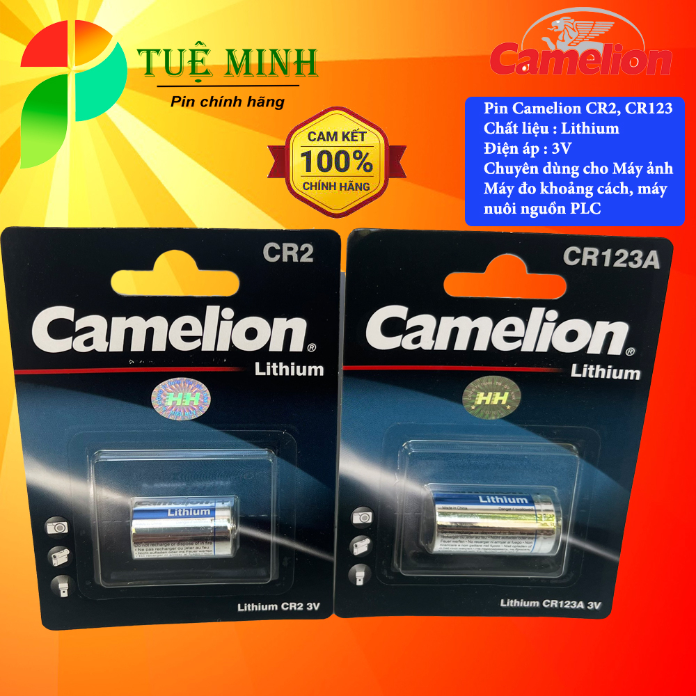 Pin CR2, CR123A Camelion Pin 3V. Pin máy ảnh, pin máy đo khoảng cách 3V ...