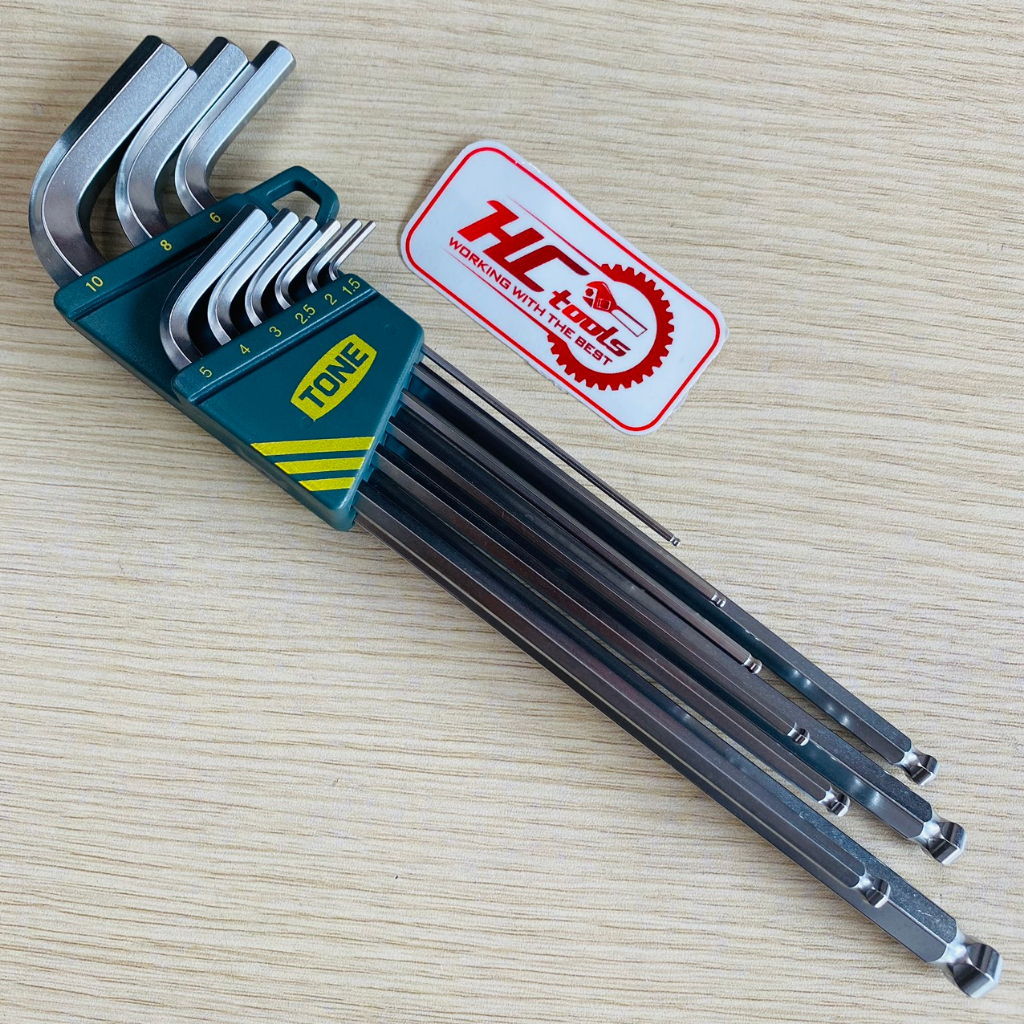 Bộ lục giác đầu bi 9 cây 1,5-10mm Nhật Tone BL900 Made in Japan ...