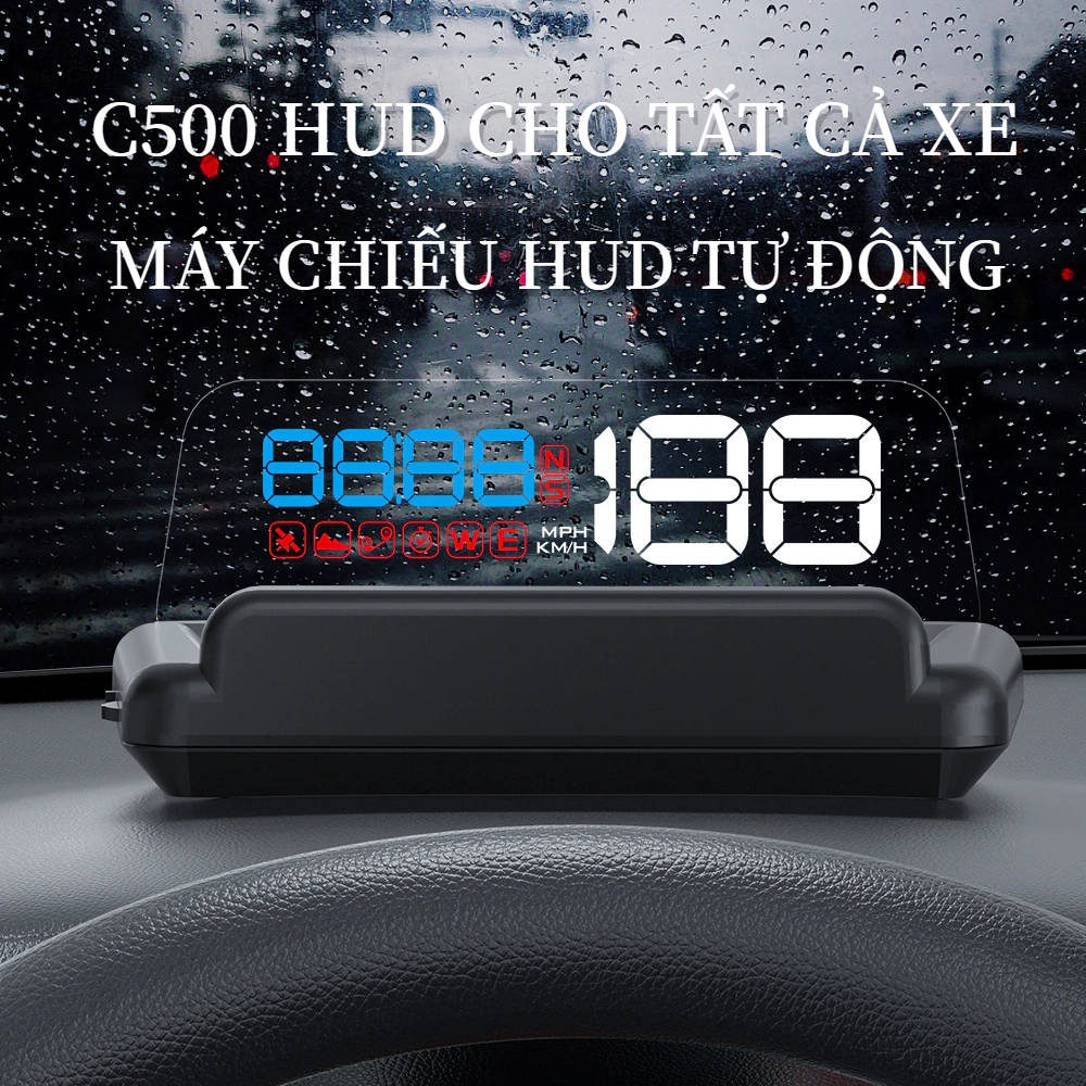 màn hình hud head-up obd ô tô di động nhiệt độ nước tốc độ tiêu thụ ...