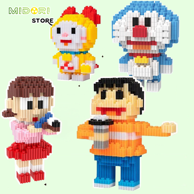 Mô hình Doraemon lắp ráp xếp hình lego mini giá rẻ: Nobita, Suneo ...