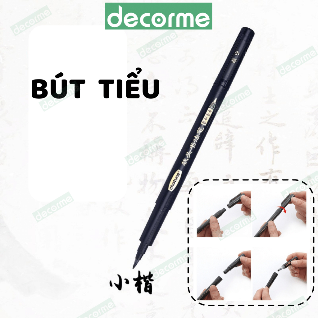 Bút brush pen viết calligraphy lettering thư pháp có thể đổ thêm mực HC ...