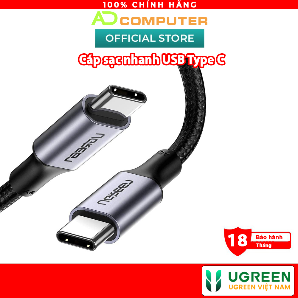 Cáp sạc nhanh USB Type C PD hỗ trợ 100W UGREEN US316 US334 | Shopee Việt Nam