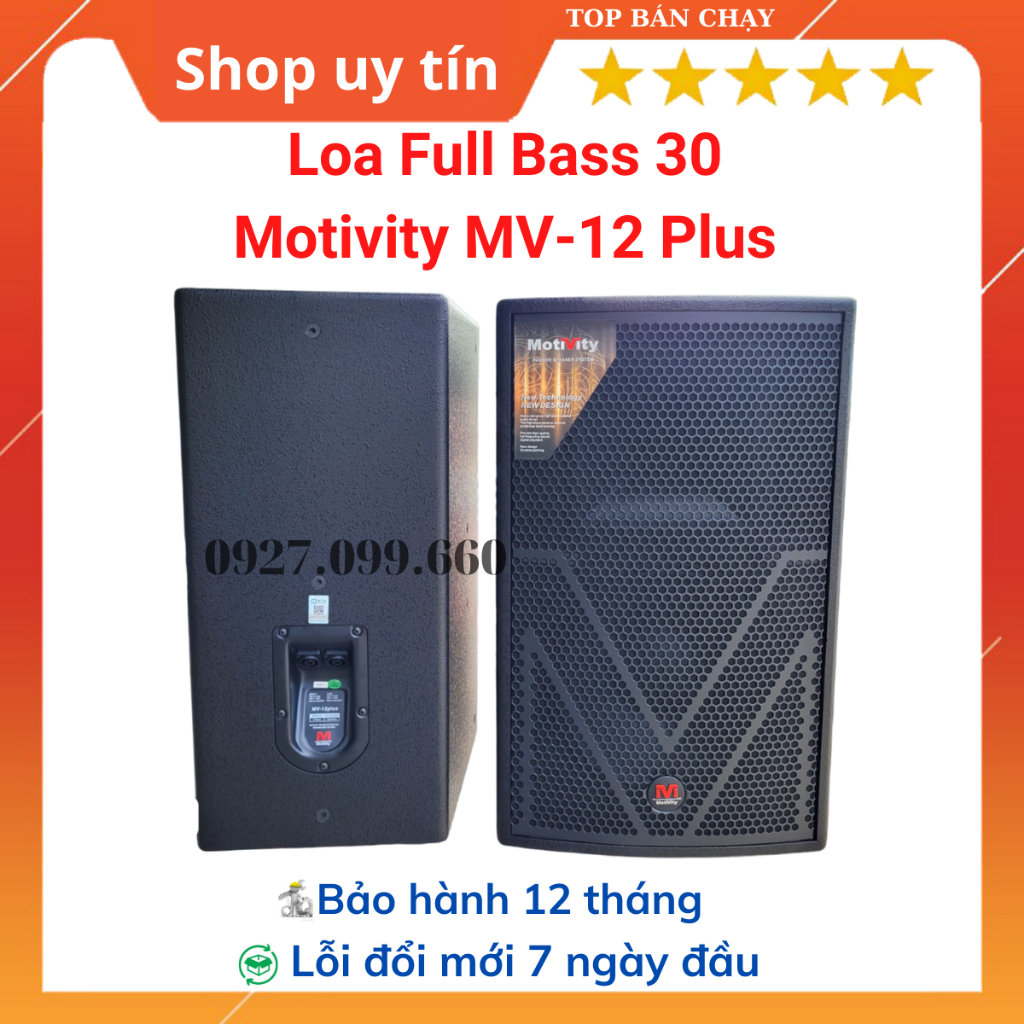 (Gía 1 chiếc) Motivity MV12 Plus Loa full bass 30, Bass treble Nhập Ý ...