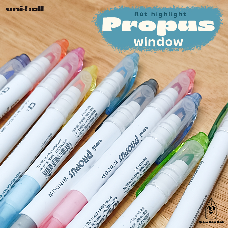 Bút đánh dấu highlight 2 đầu Uni Propus Window nhiều màu sắc | Shopee Việt Nam