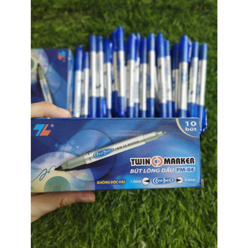 Combo 50 Bút Lông Dầu Kim Xanh Thiên Long Chuẩn Xịn PM4 | Shopee Việt Nam