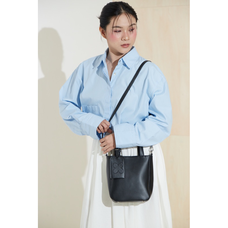 [Hàng thiết kế] Túi da cao cấp Emwi Leather Tote size nhỏ | Shopee Việt Nam