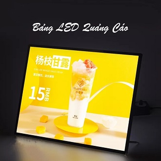 Bảng led quảng cáo, khung led treo tường, menu khung kim loại nhiều ...
