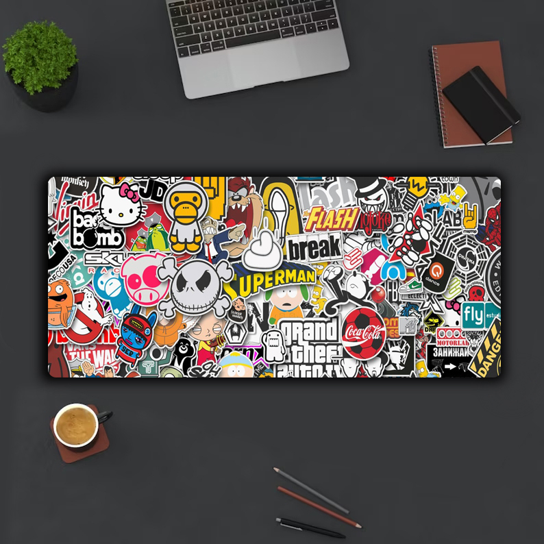 Lót chuột sticker, lót chuột cỡ lớn, mouse pad anime, lót chuột máy ...
