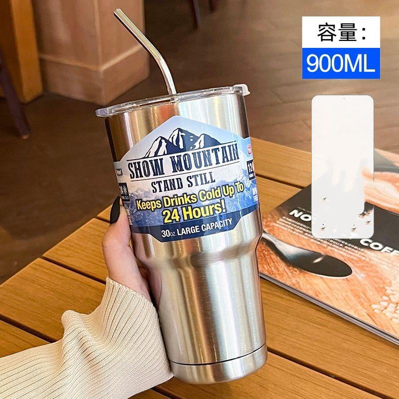 Ly Giữ Nhiệt Băng Tuyết Inox 304 Dung Tích 900ml (TẶNG CỌ RỬA+TÚI PVC+Có Ống Hút Đi Kèm ...