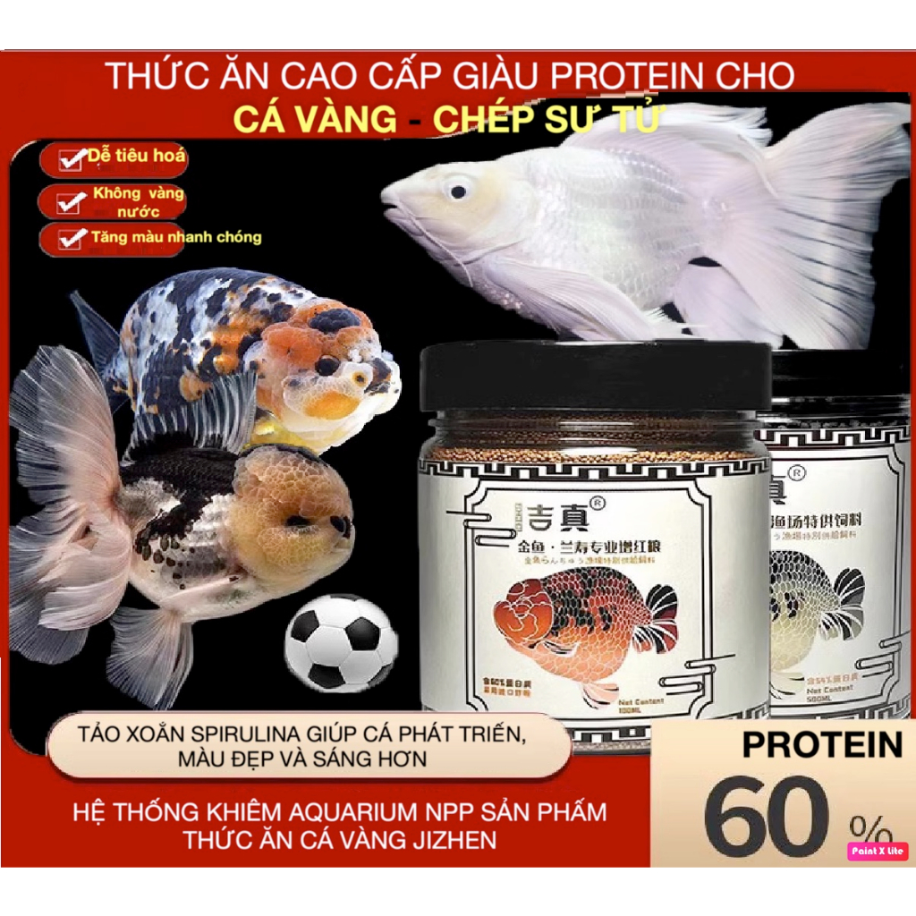 Thức Ăn Cho Cá Vàng - Cám JIZHEN 60% Protein giúp phát triển toàn diện ...