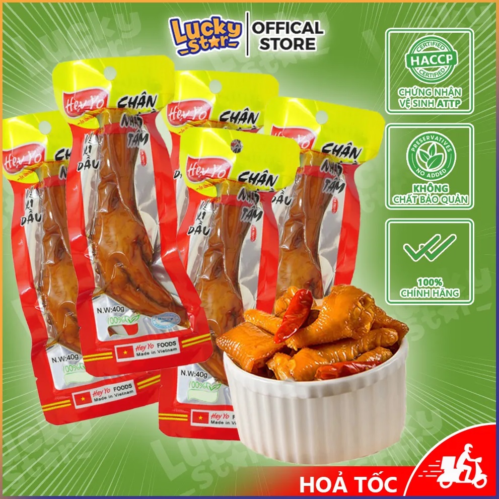 Chân gà cay Hey yo Việt Nam ủ vị gói lớn 80g, đồ ăn vặt giá rẻ ngon ...