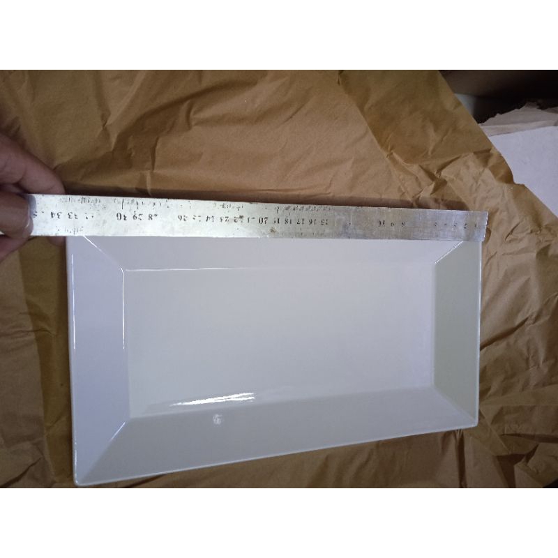 Dĩa chữ nhật Minh.Long 33*18cm - Trắng ngà | Shopee Việt Nam