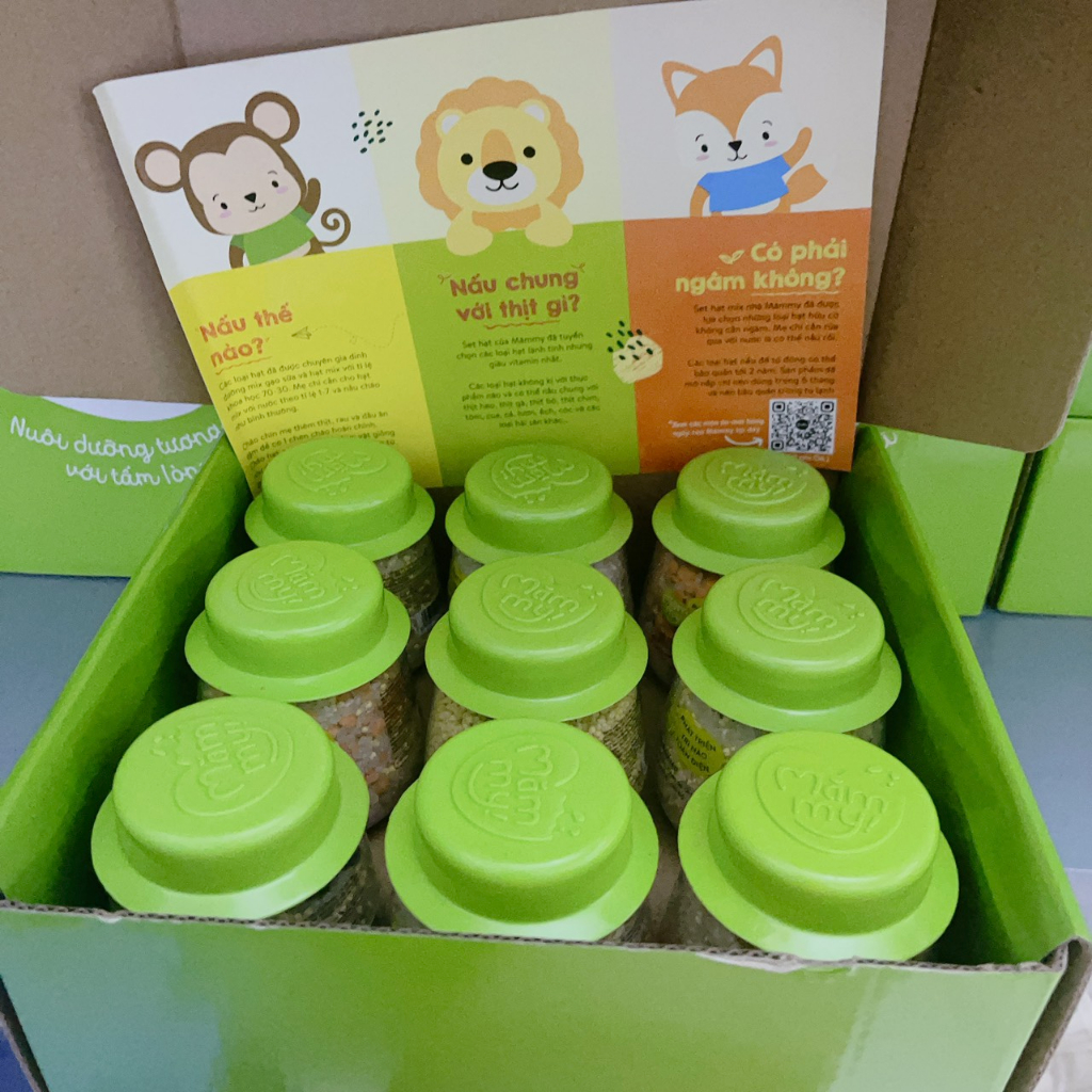 Hạt ăn dặm mix sẵn Mămmy, Hạt hữu cơ mămmy tỉ lệ trộn hạt chuẩn khoa học 120g-145g, Đậu lăng đỏ ...