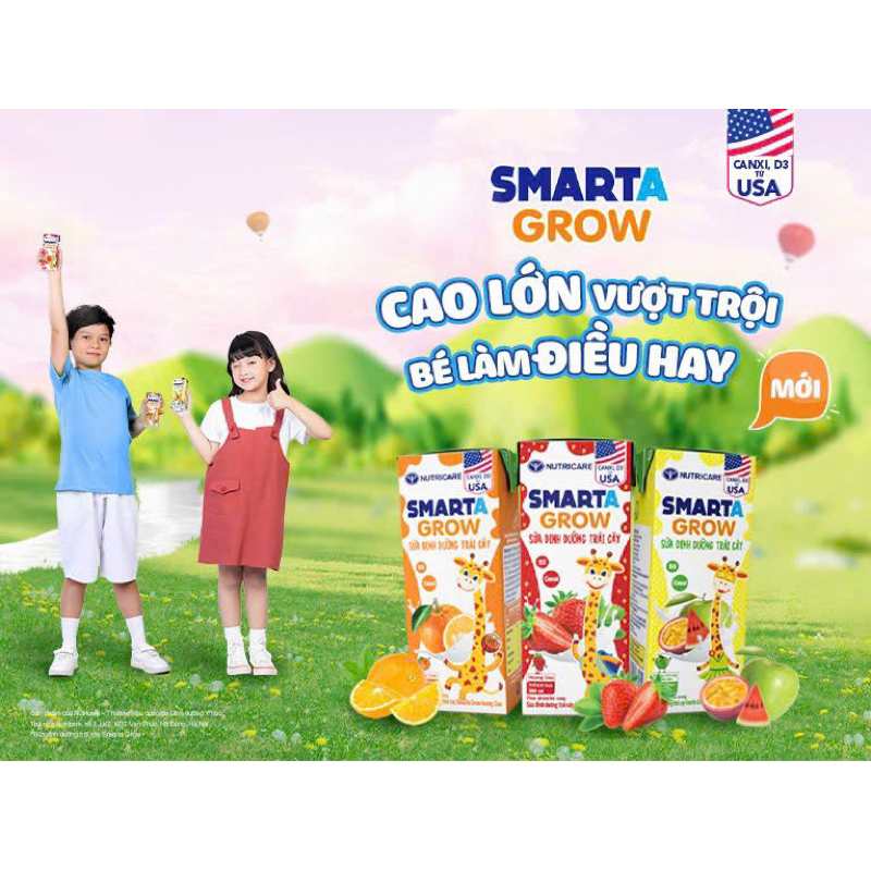 Thùng sữa Nutricare Smarta grow trái cây 110ml x 48hộp | Shopee Việt Nam