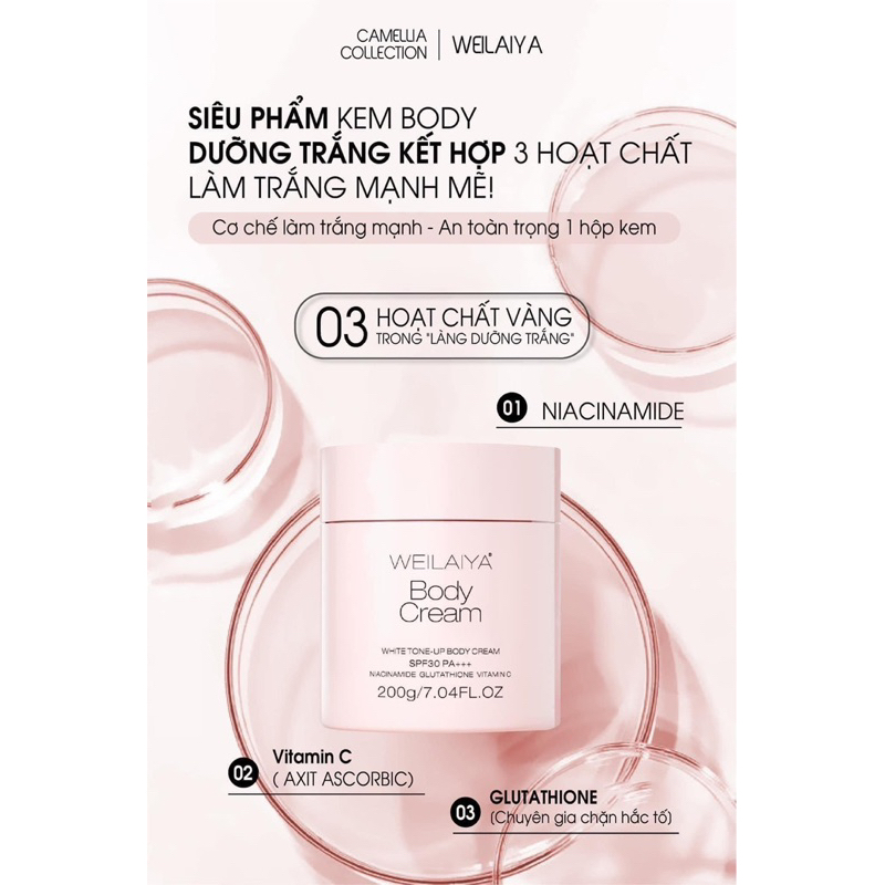 Kem Body Weilaiya Dưỡng Trắng Da Nâng Tone White Tone-Up Body Cream ...