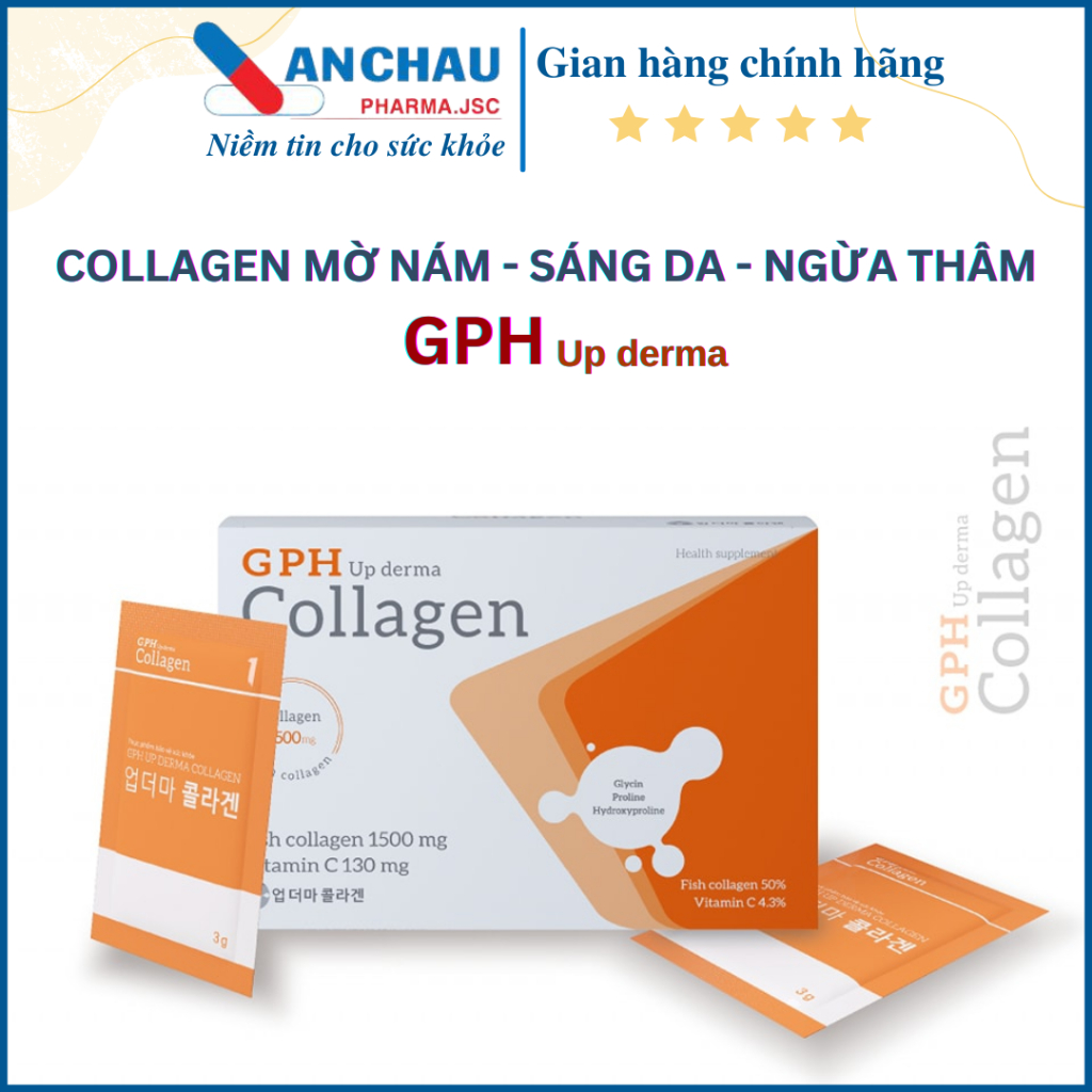 Bột Collagen GPH Up Derma nhập khẩu Hàn Quốc hỗ trợ làm đẹp da, mờ nám ...