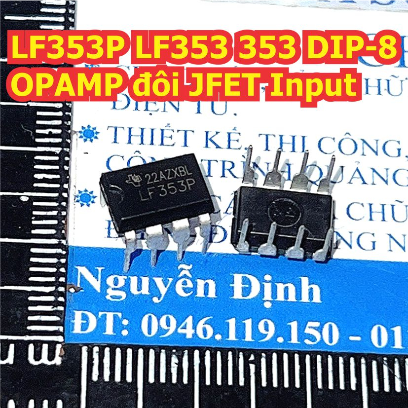 10 con LF353P LF353 353 DIP-8 OPAMP đôi JFET Input kde3887 | Shopee Việt Nam