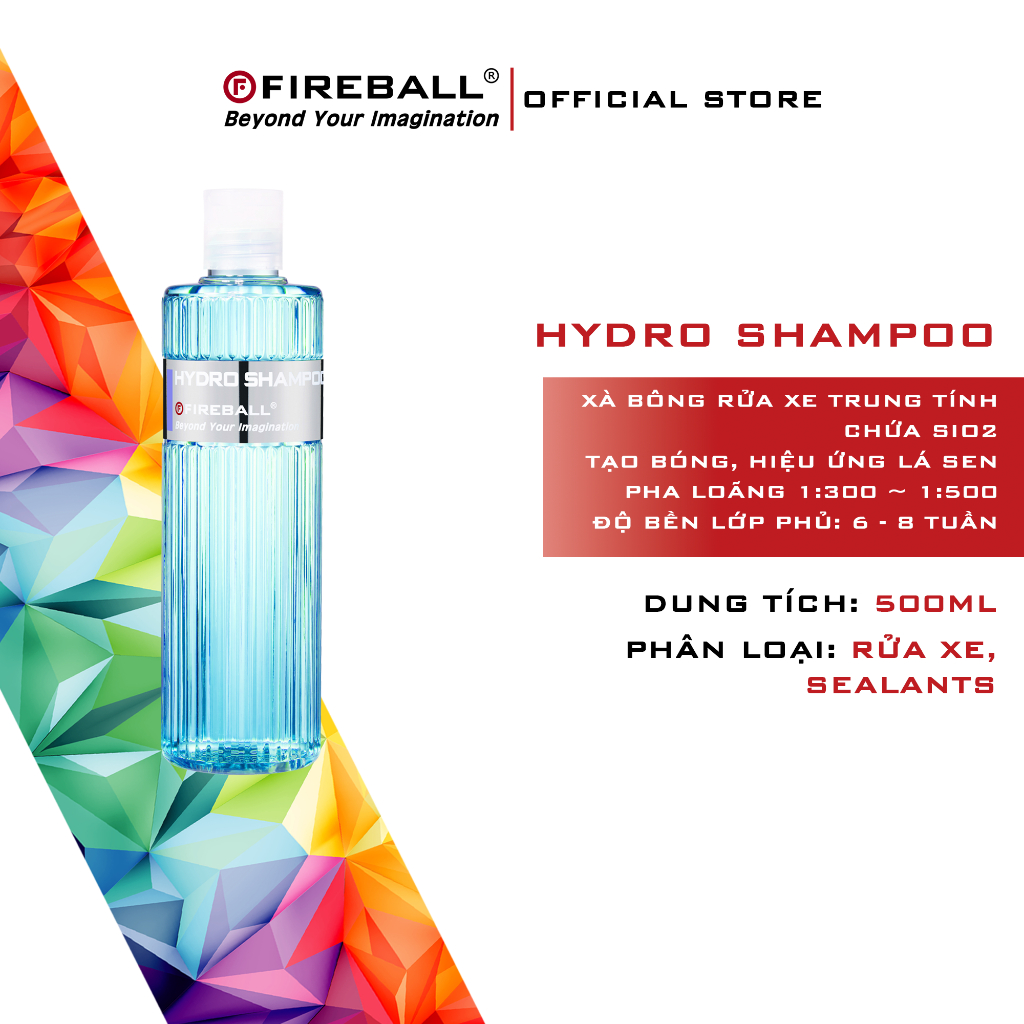 Fireball Hydro Shampoo 500ml - Dung Dịch Rửa Xe Bước 2 Kiêm Phủ Bóng ...
