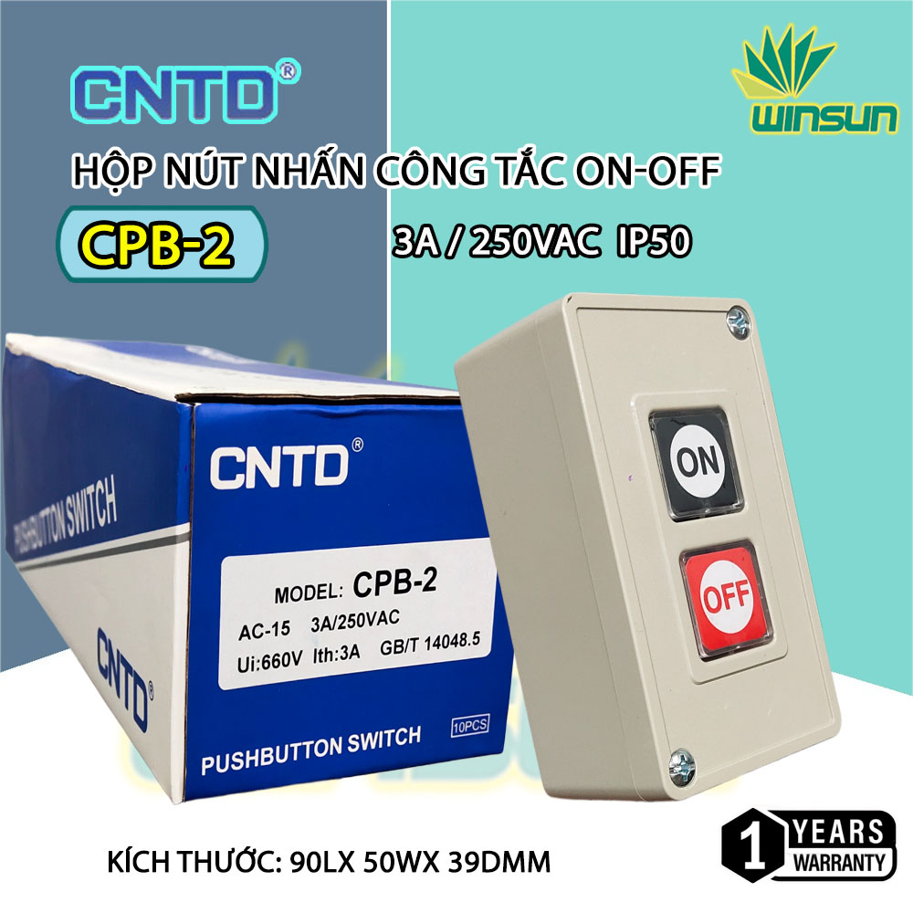 Hộp nút nhấn công tắc, nút nhấn nhả on-off CPB-2 CNTD (winsun) | Shopee Việt Nam
