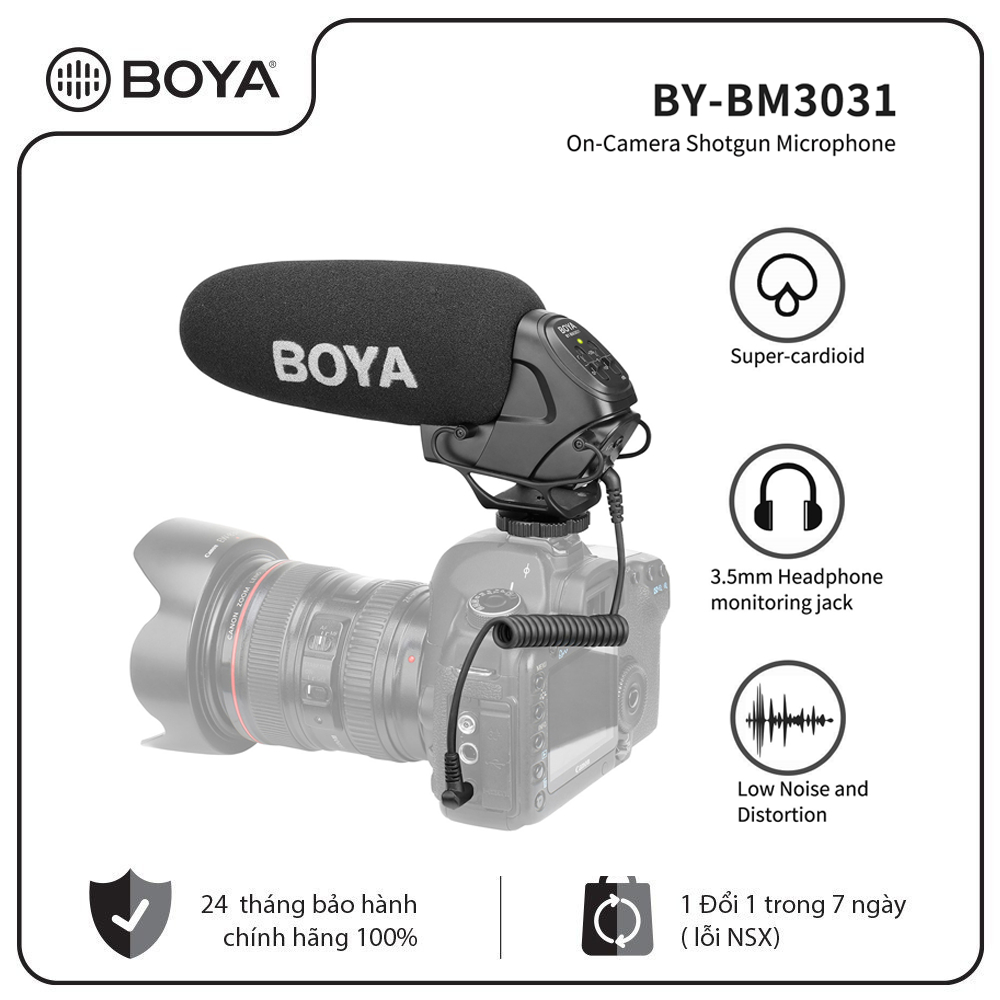 BOYA BY-BM3031 - Mic thu âm cổng 3.5mm dành cho Máy ảnh - BH 2 NĂM | Shopee Việt Nam