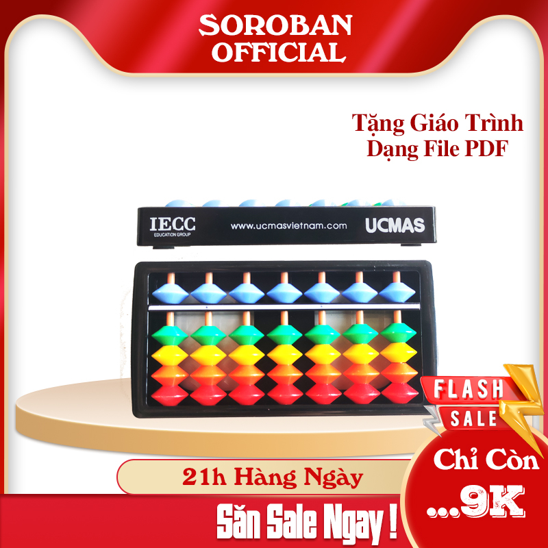 Bàn tính Soroban 7 cột UCMAS - Dùng cho các bé mầm non học chương trình ...