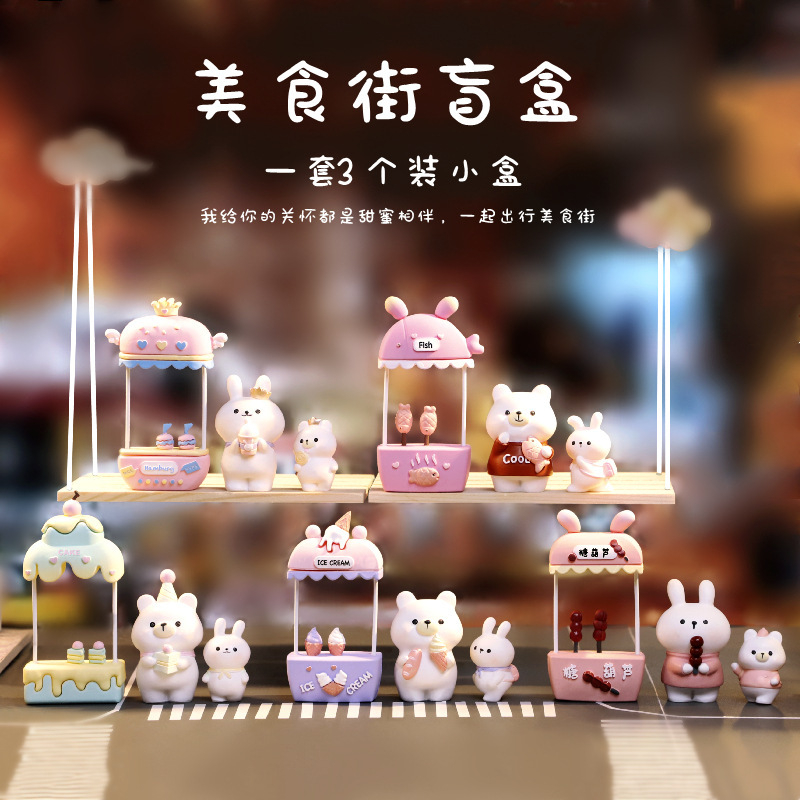 (Có sẵn) Mini blind box-blindpack Xe đồ ăn - Thỏ/Gấu dễ thương | Shopee ...