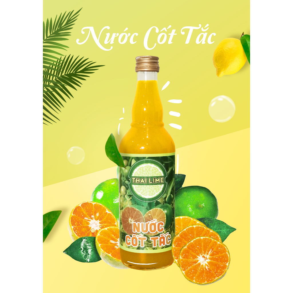[chỉ giao hỏa tốc TP.HCM] Nước Cốt TẮC THAI LIME - chai thủy tinh 500ml ...