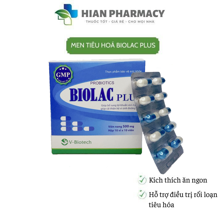 Men tiêu hoá Biolac Plus tăng cường hệ tiêu hóa , giảm đau bụng đầy hơi ...