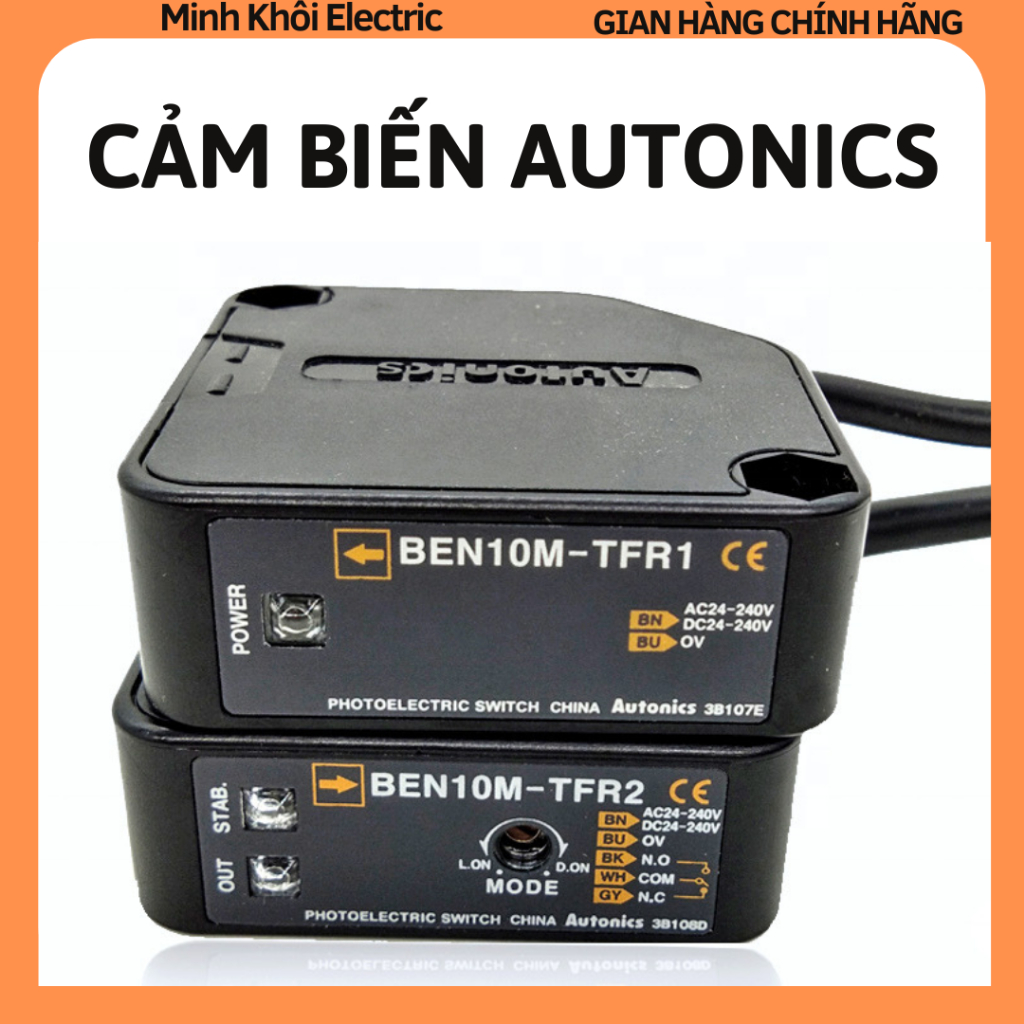 Cảm biến Autonic Ben10M-TFR,cảm biến quang Ben10m, công tắc hồng ngoại, cảm biến khoảng cách ...