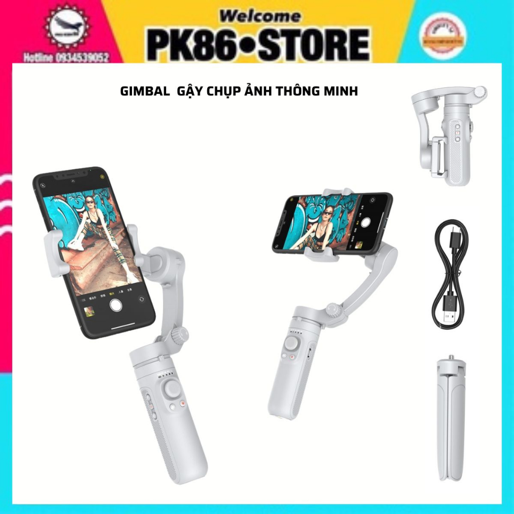 Gậy chụp ảnh chống rung thông minh F5 tay cầm máy ảnh quay video live stream vlog gimbal cho ...