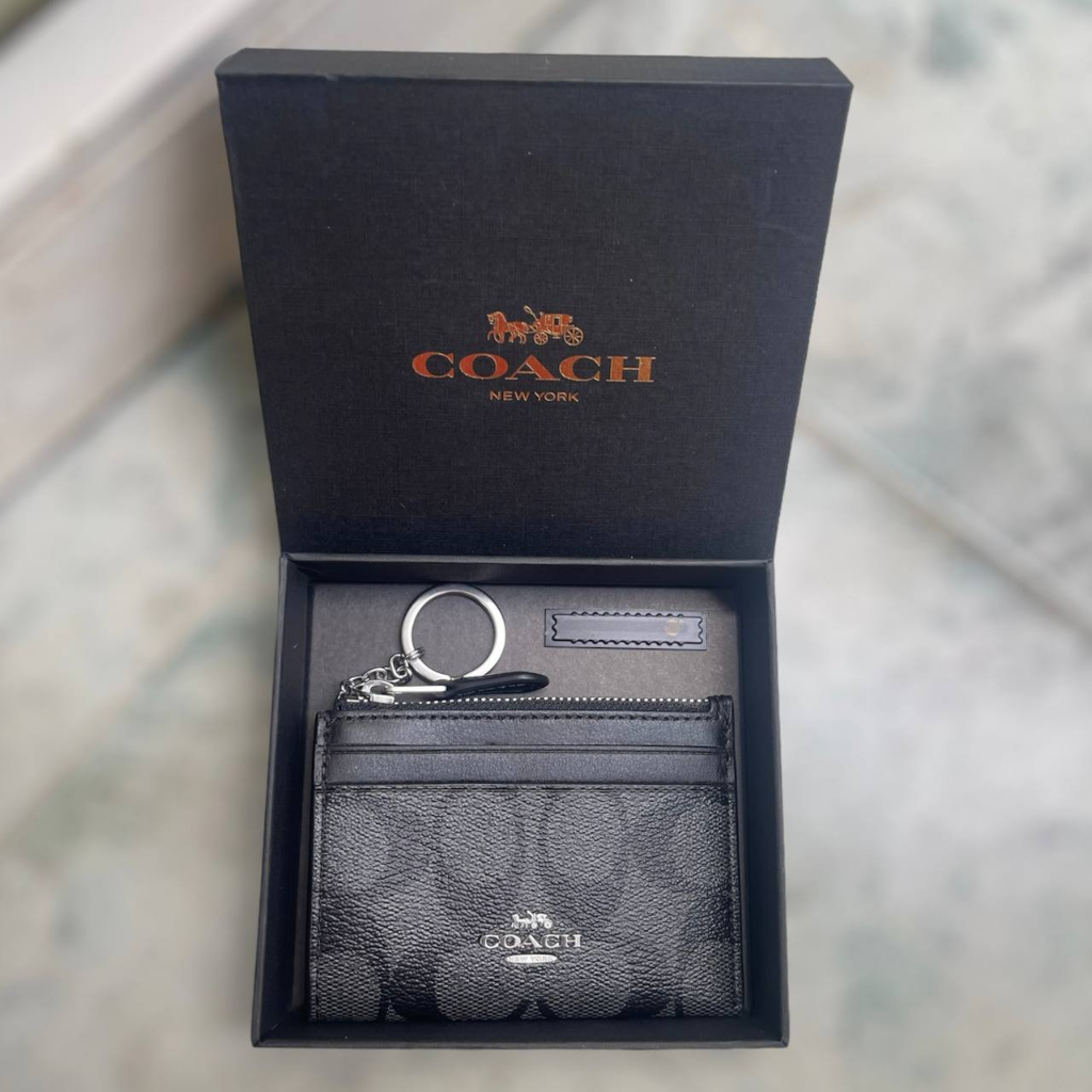 Ví Coach 88208 Signature Mini Skinny Black | Shopee Việt Nam