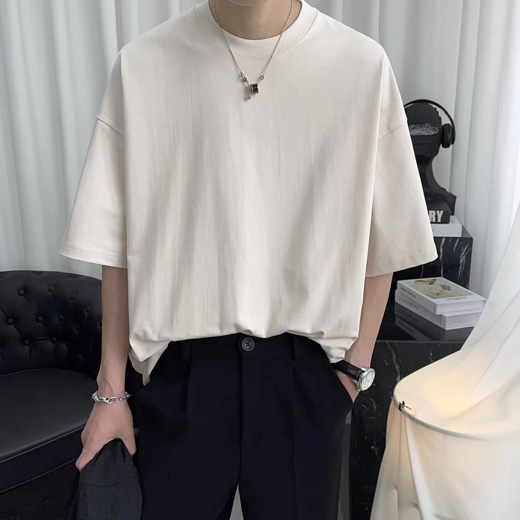 Áo Thun Nam Unisex M&H Fashion Áo phông trơn Vải tee shirt cotton 2c ...