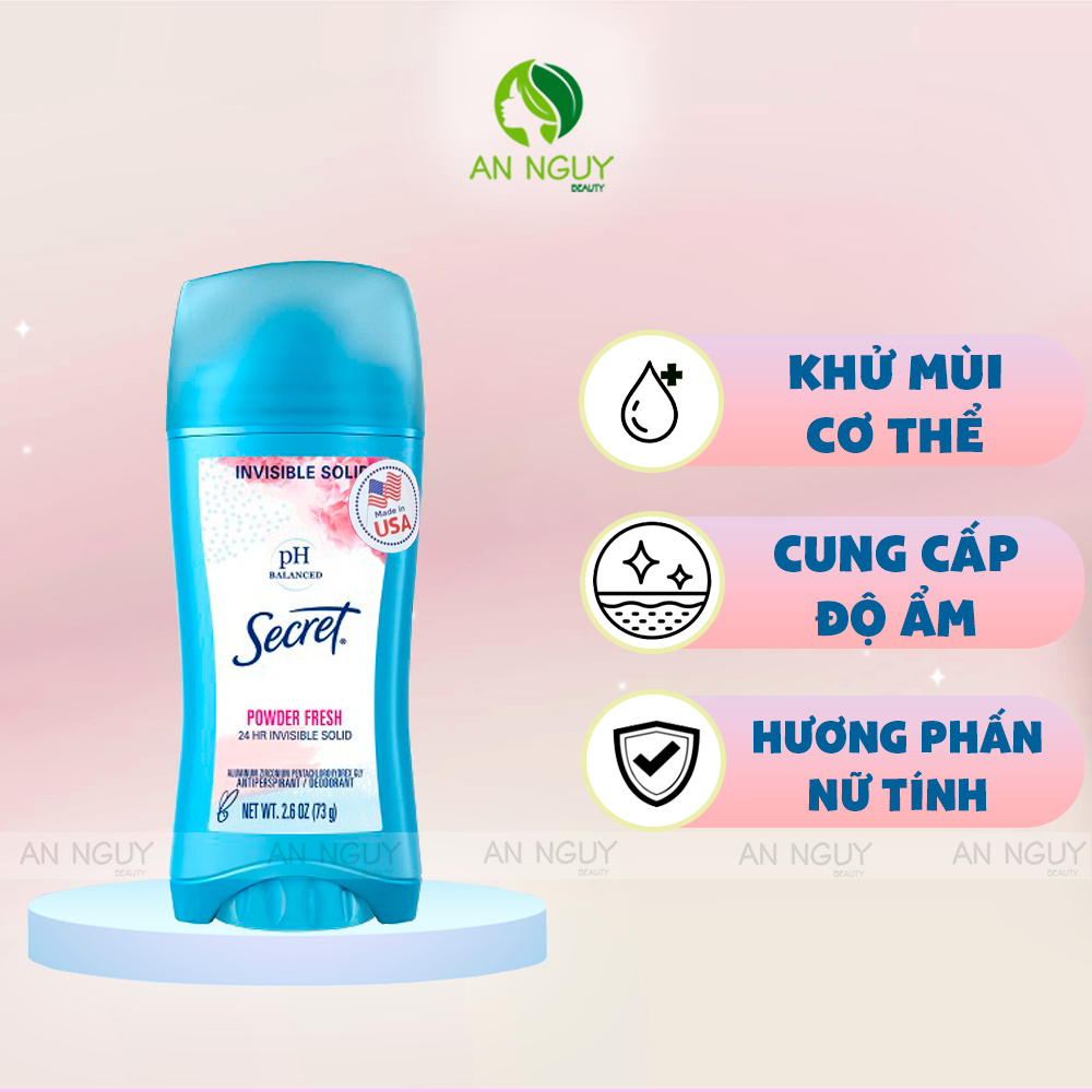 Lăn Khử Mùi Dạng Sáp Secret Powder Fresh Invisible Solid Deodorant 73g ...