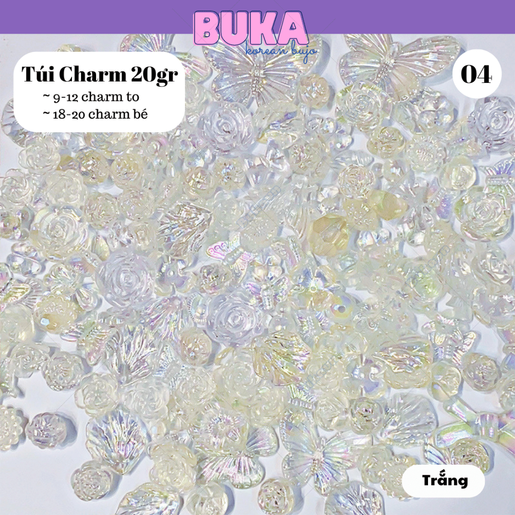 Charm Hoa Hồng Buka Trang Trí Decor Toploader, Trang Trí Ốp Điện Thoại, Kẹp Tóc, Handmade DIY ...