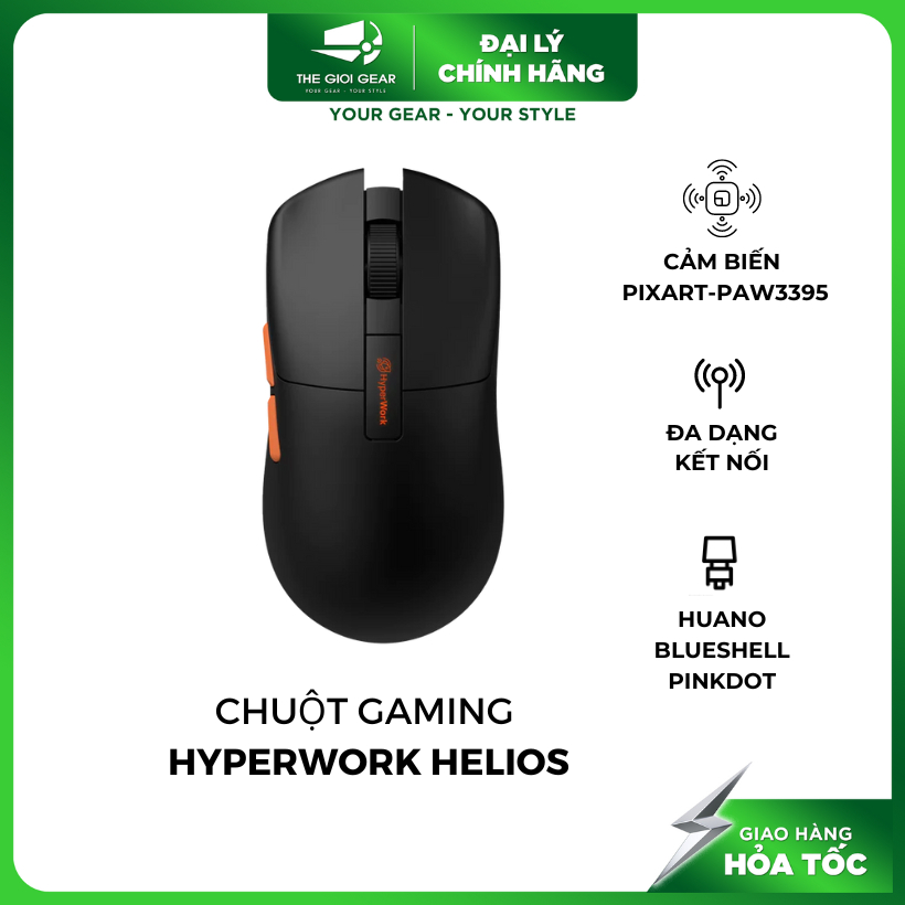 Chuột Gaming siêu nhẹ HyperWork Helios - Hàng Chính Hãng | Shopee Việt Nam