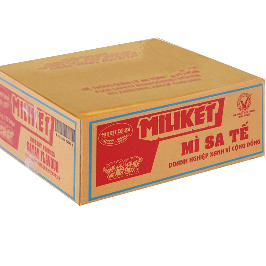 Thùng 30 gói Mì Miliket giấy vị sa tế 65g | Shopee Việt Nam