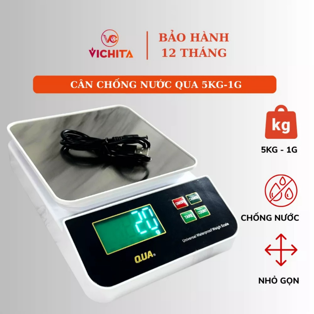 Cân Điện Tử Chống Nước QUA 3Kg/0.1g Và 5Kg/1g, Cân Tiểu Ly Nhà Bếp Có Độ Chính Xác Cao | Shopee ...