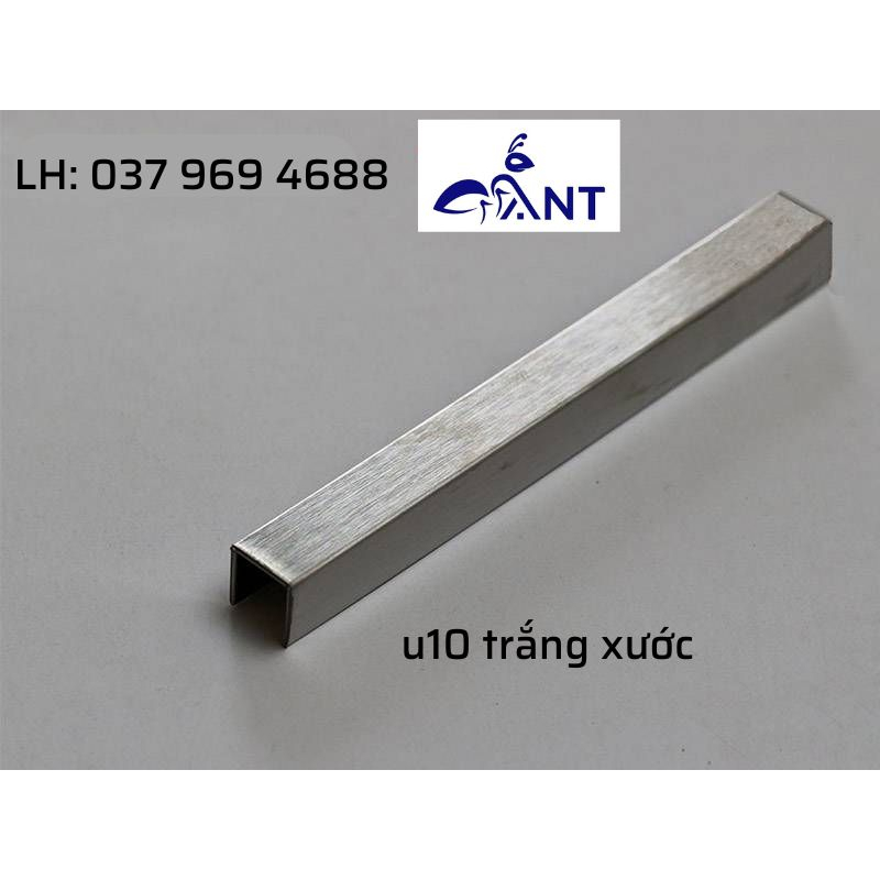 Nẹp inox chữ U màu trắng xước, đủ kích thước, nẹp U inox, nẹp trần, nẹp ...