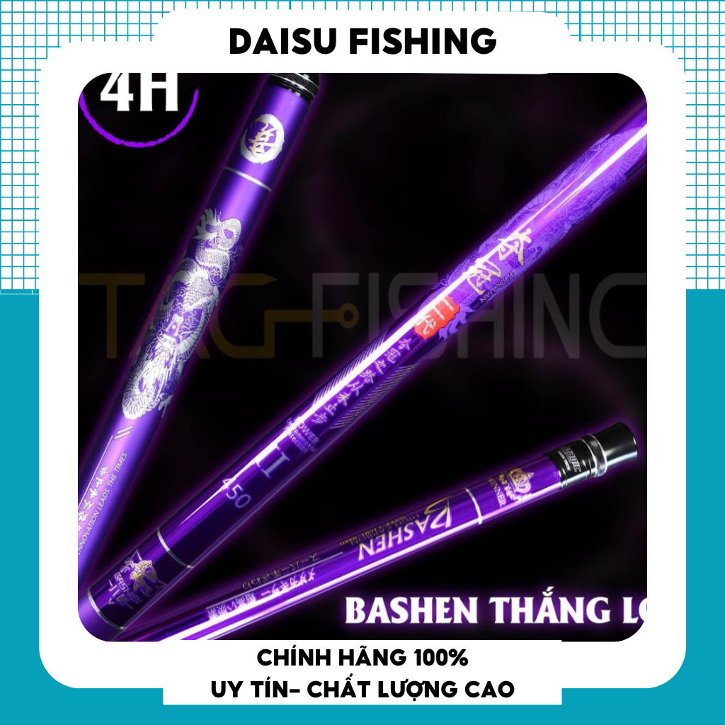 [Cao Cấp] Cần Câu Tay Guide Bashen Thắng Lợi Tím 4H Chính Hãng | Shopee ...