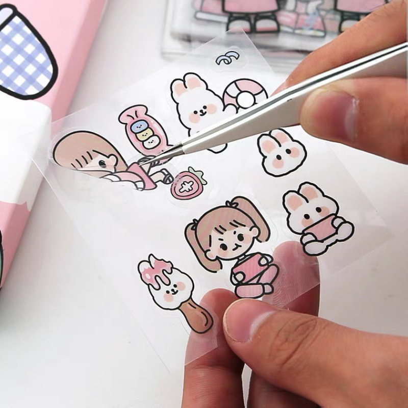 Hình dán sticker kích thước 8x8 cm, dán sách vở, laptop, mũ bảo hiểm ...