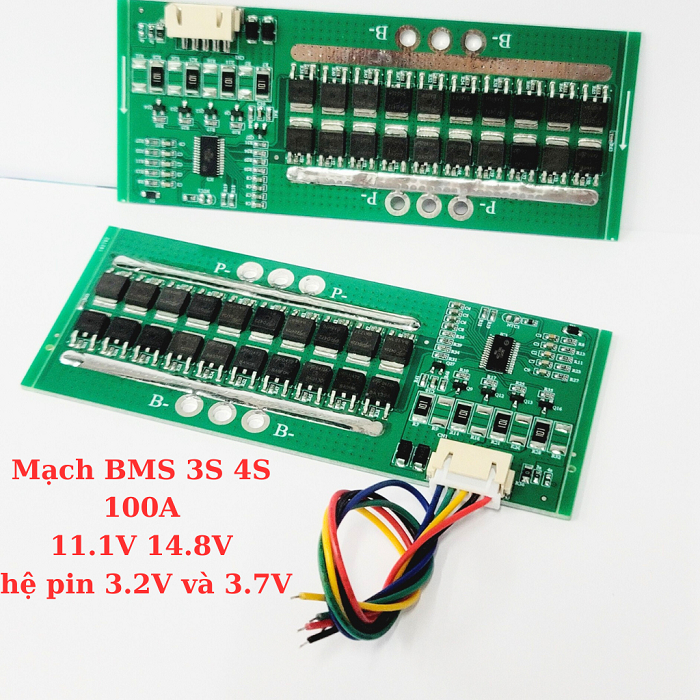 Mạch BMS 3S 4S 100A pin 3.2V (20 FET Ver 03) sạc xả quản lí cell pin ...
