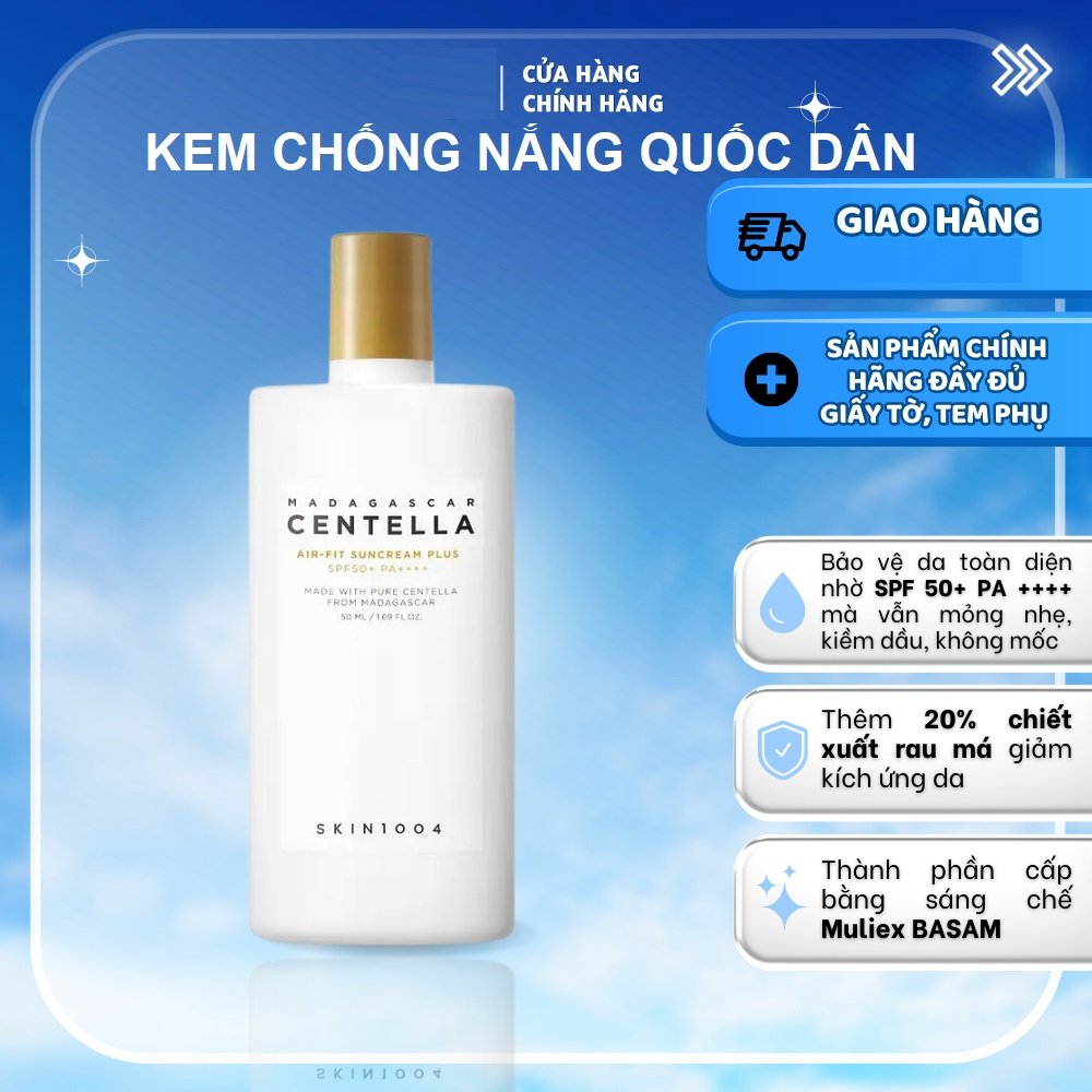 Kem chống nắng Centella Skin1004 Madagascar phục hồi da sau tổn thương ...