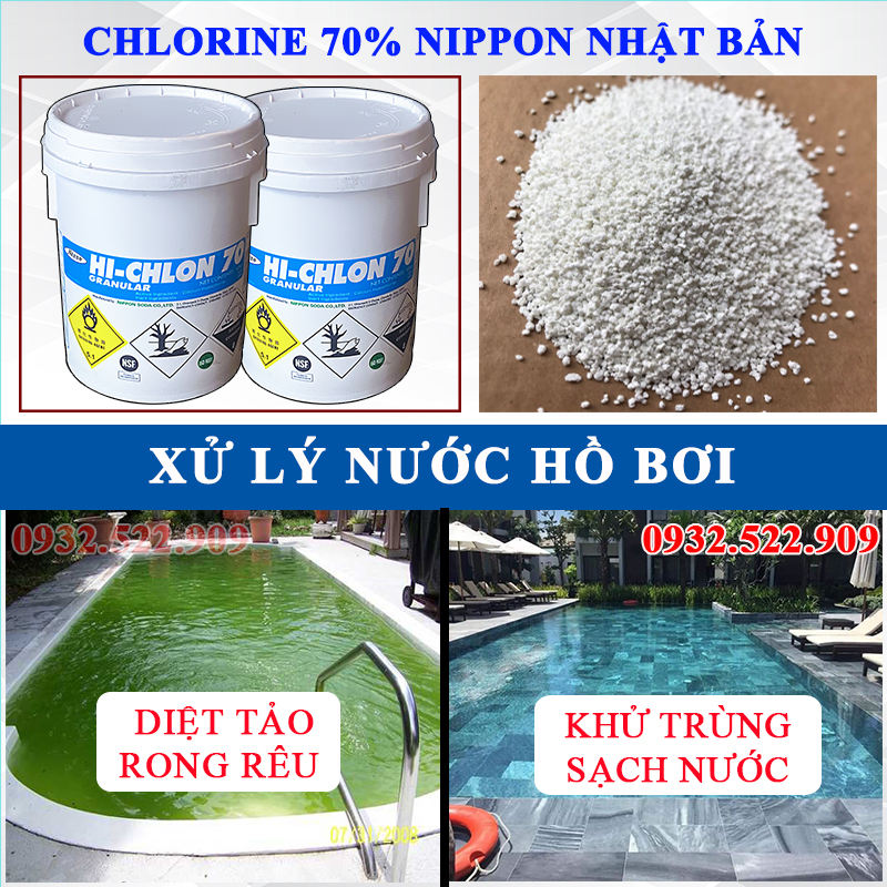 1kg - Clo Nhật 70% - Chlorine Nhật Bản Nippon Xử lý nước , hồ bơi , khử ...