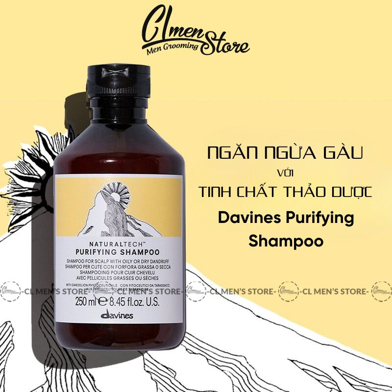 Dầu Gội Ngăn Gàu Davines NaturalTech PURIFYING - 250ml & 1000ml | Shopee Việt Nam