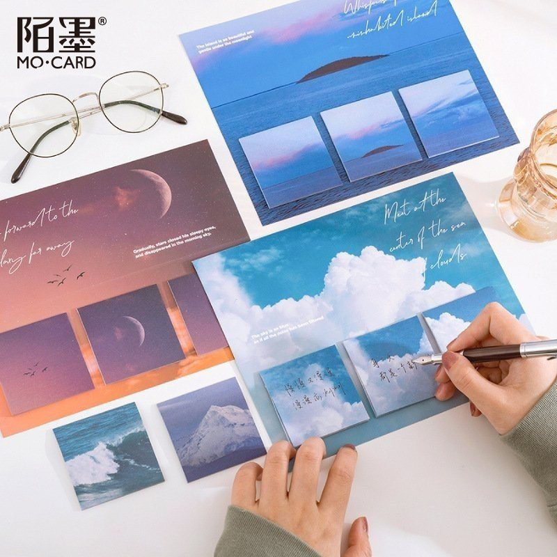 Giấy note phong cảnh, giấy note ghi chú cực xinh | Shopee Việt Nam